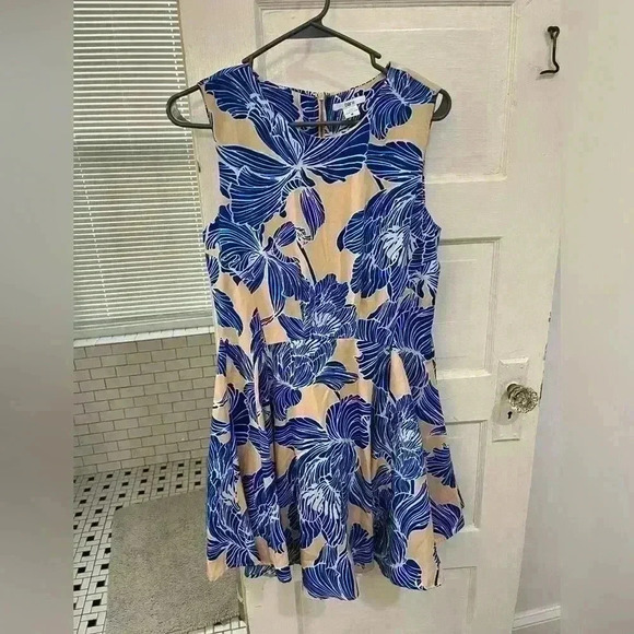 Bar III | Dresses | Blue And Tan Formal Mini Dress From Bar Iii | Poshmark